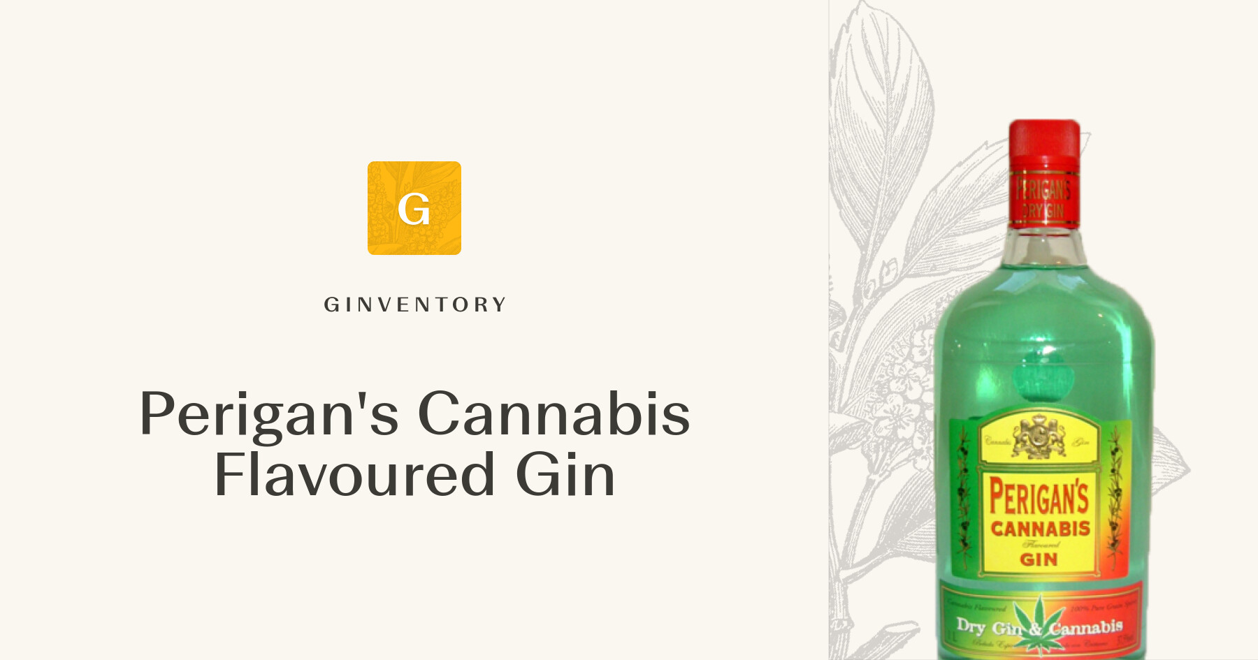 Perigan's Cannabis Flavoured Gin — Gins | Ginventory