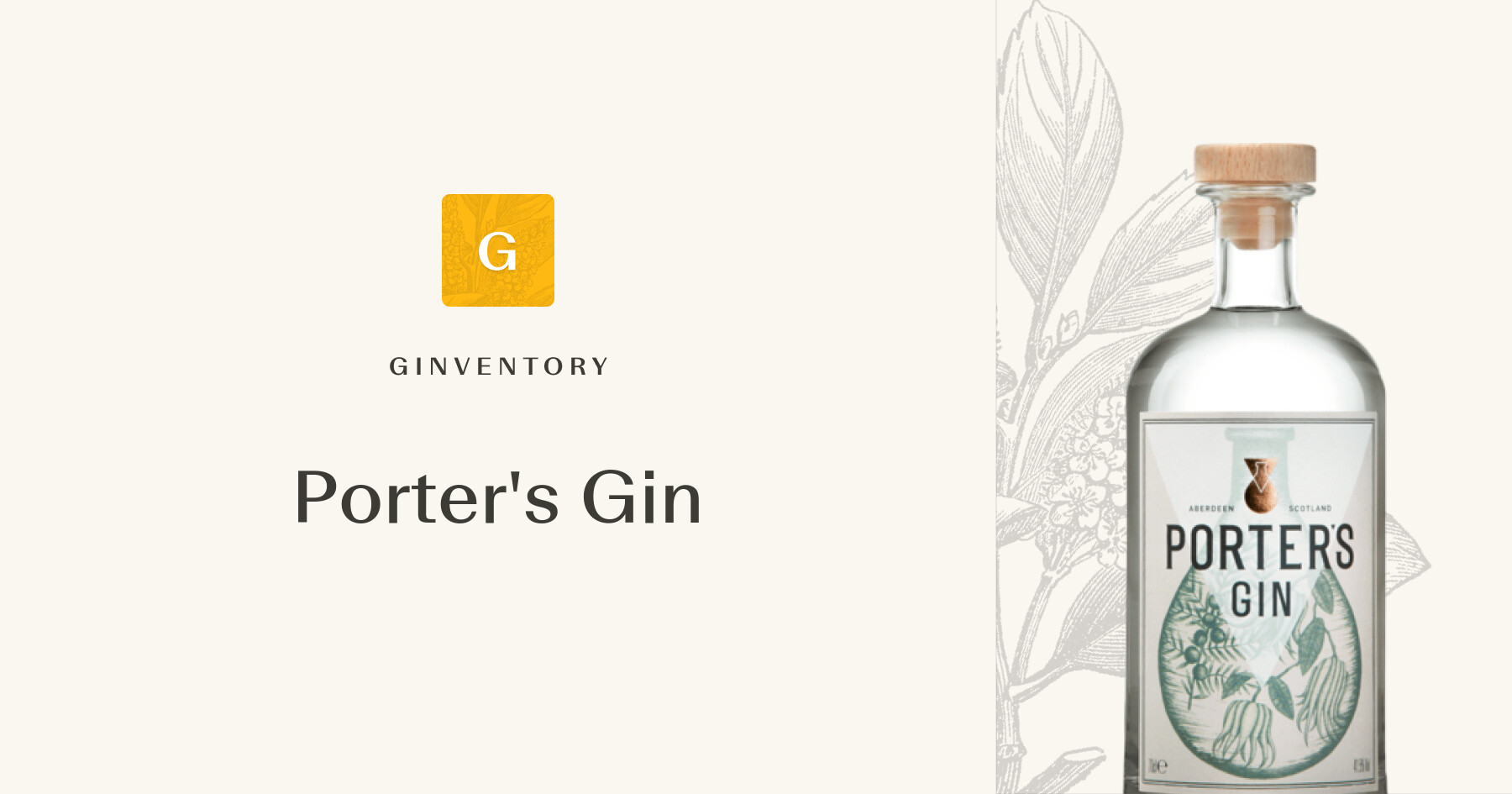 Porter's Gin — Gins | Ginventory
