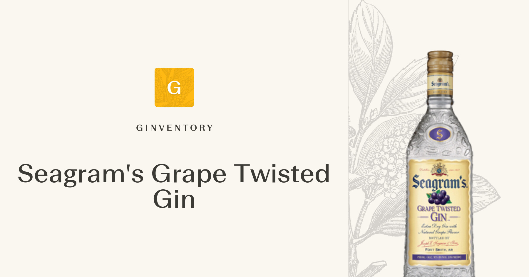 Seagram's Grape Twisted Gin — Gins | Ginventory