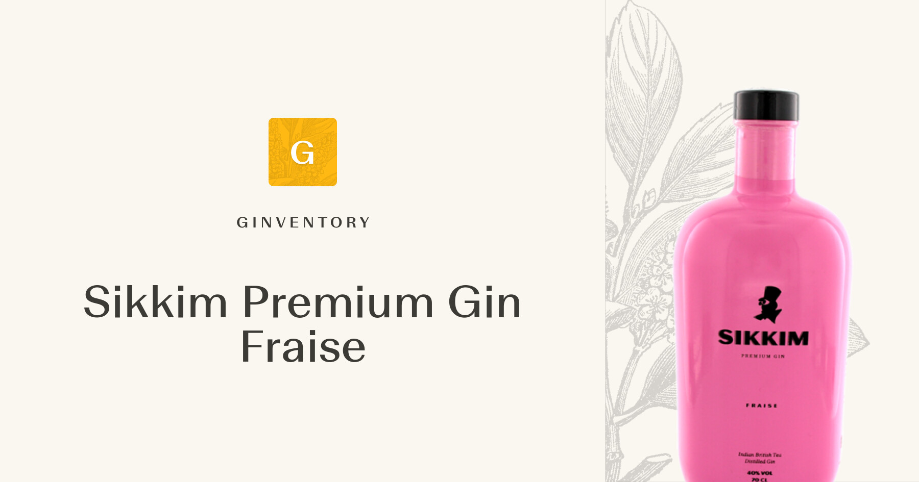 Sikkim Premium Gin Fraise — Gins | Ginventory