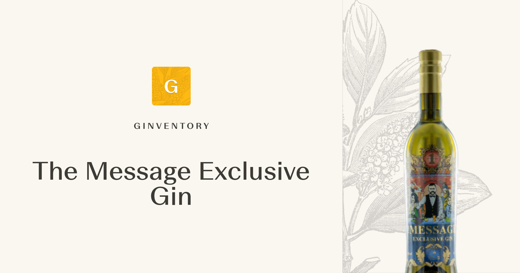 The Message Exclusive Gin — Gins | Ginventory