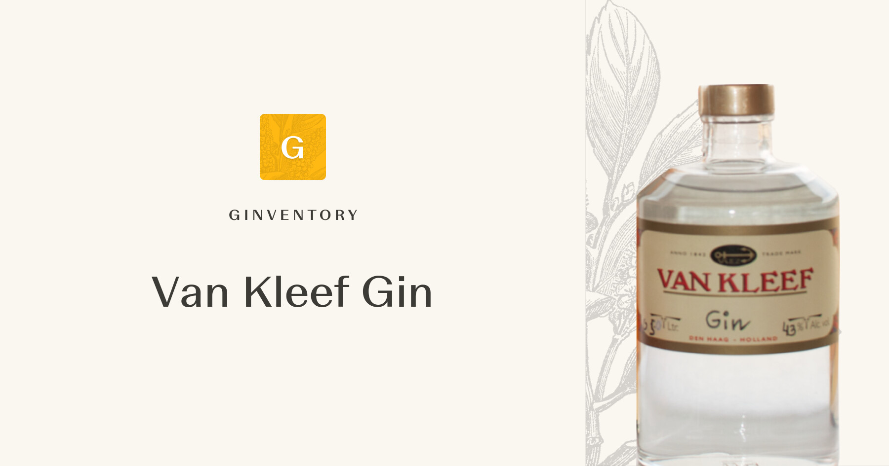 Van Kleef Gin — Gins | Ginventory