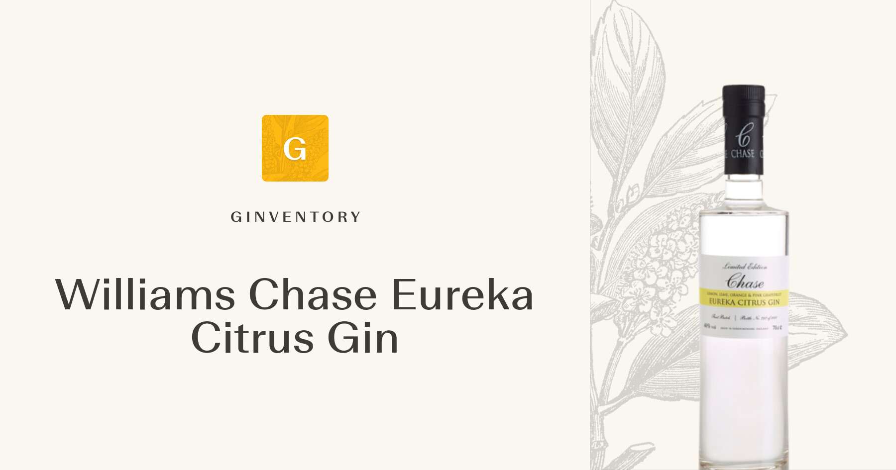 Williams Chase Eureka Citrus Gin — Gins | Ginventory
