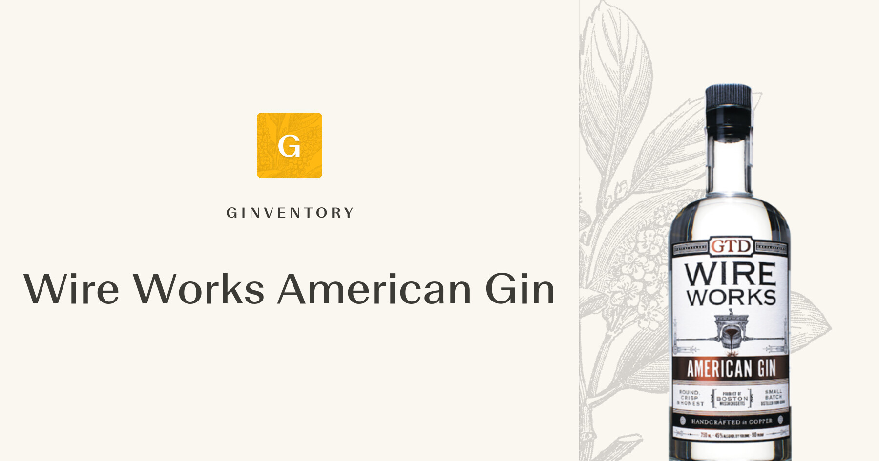 Wire Works American Gin — Gins | Ginventory